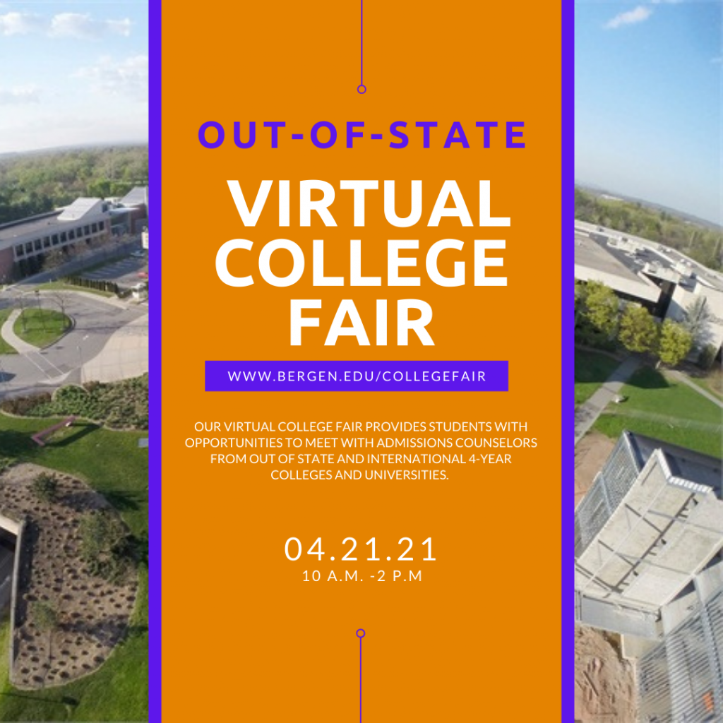 Out-of-State Virtual College Fair - Spring 2021 | Bergen Community College